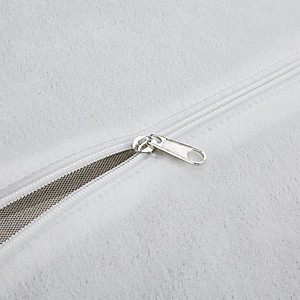 ROYALAY Faux Fur Cover for Papasan Cushion with Fluffy Plush,Shaggy Slipcover, Removable Chair Cushion Cover with 8 Ties-Cover Only-Fit 50-52 in (55 in, White)