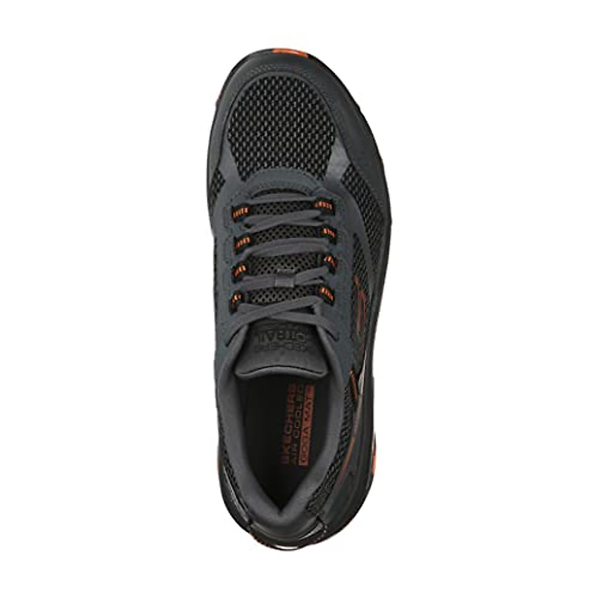 Skechers Men's GOrun Altitude-Trail Running Walking Hiking Shoe with Air Cooled Foam Sneaker, Charcoal/Orange/Black, 13