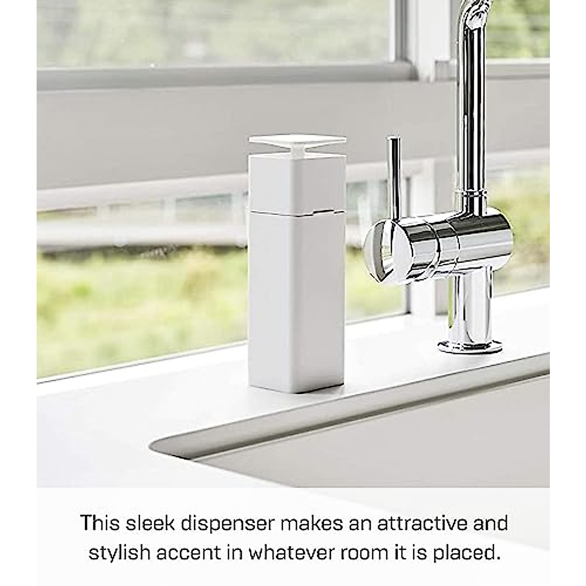 Yamazaki Home Tower One Handed Dispenser - Abs Plastic - 8.5 Fluid Oz., 250 Milliliters