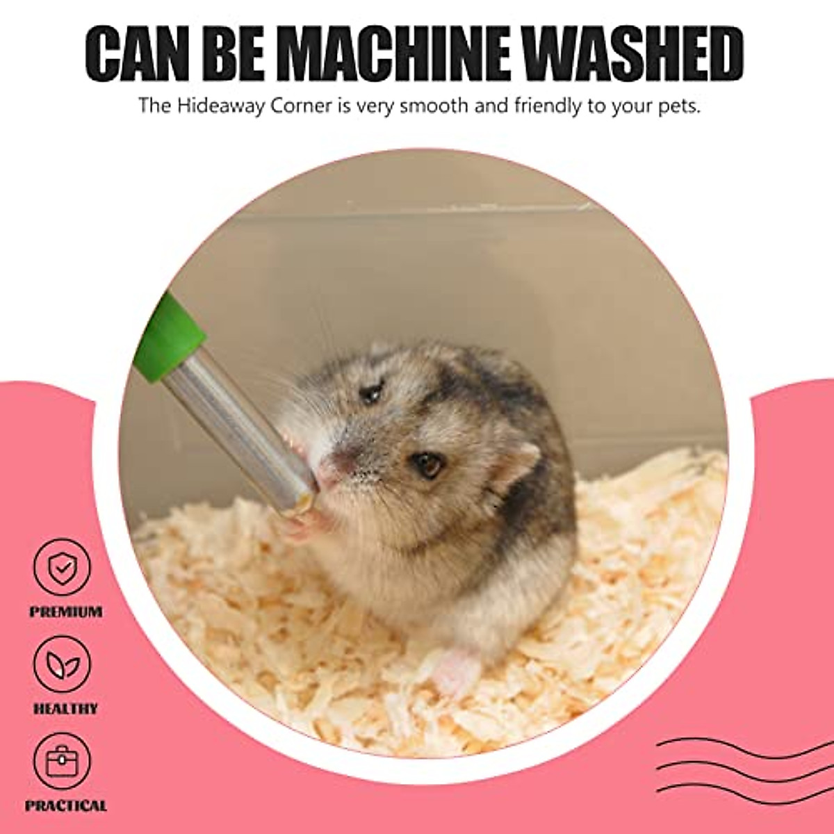 balacoo Rat Sleeping Hidey Sides Bed Rats Beds Curtain Small Tent Animal for Home Forest Three Cage Pet Guinea Hide Decoration Decor Fit Rabbit House Chinchilla Corner Ferrets