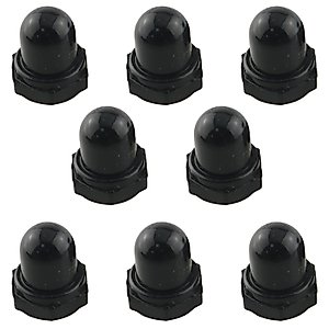 ZCZQC 8PCS Silicone Miniature Overcurrent 88 98 Series Dust Cap Circuit Breaker Waterproof Dirt Resistant Dust Cover Flat Cap ID M11 Black