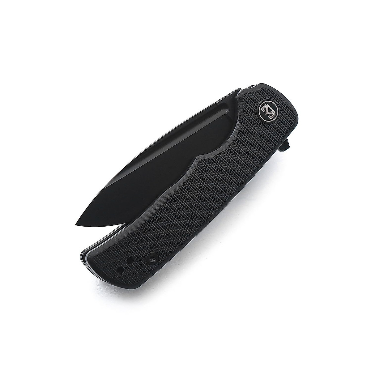 Miguron Knives M Talism Flipper Folding Knife,3.01" Black PVD D2 Blade Black G10 Handle With Deep Pocket Clip,Camping Hiking Pocket Knife MGR-810BK