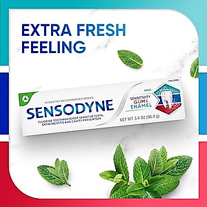 Sensodyne Toothpaste Sensitivity Gum and Enamel, Triple Protection, Refreshing Fluoride Toothpaste, Mint Flavor - 3.4 Ounces x 3