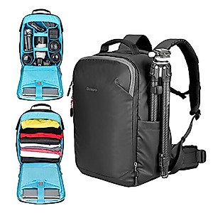 Dulepro Camera Backpack, Photography DSLR Backpack Case Waterproof Camera Bag Backpack with 15-16 inch Laptop & 11" Tablet Compartment Rain Cover for DSLR/SLR/Mirrorless/Drone