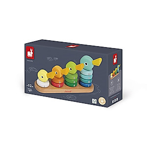 Janod Zigolos Duck Family Stacking Toy – Ages 1+ - J08212