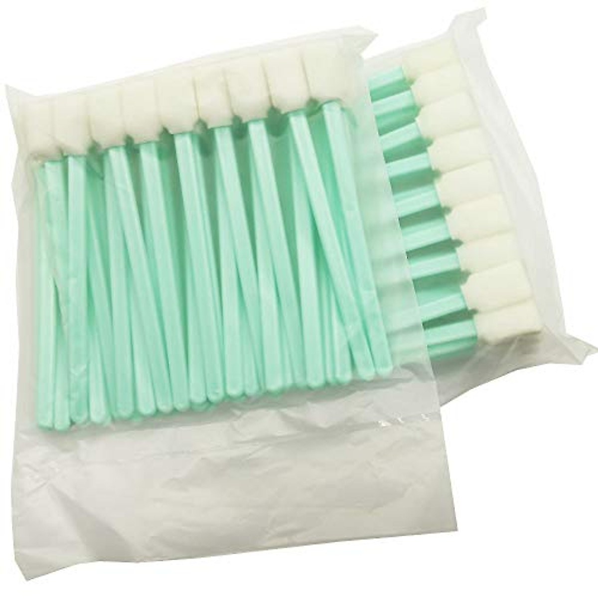 tyoungg 100 Pieces 5.1" Cleaning Swab Sticks Square Rectangle Foam for Solvent Format Inkjet Printer Roland Optical Equipment in 2 Separate Dust Free Packaging Bags