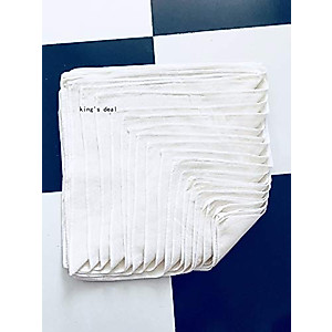 King's deal 20Pcs(15x15") Reusable Natural Pure Cotton Bamboo Steamer Cloth Fabric Round Steamers Rack Gauze Pad (20 white-square)