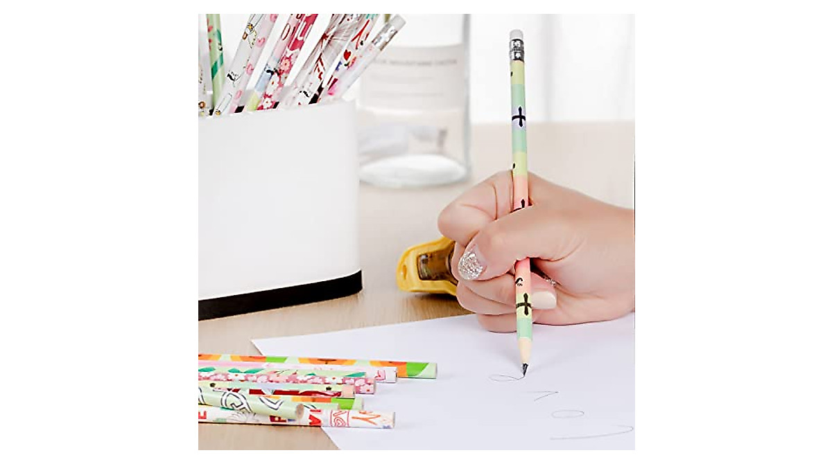 Floral Bible Verse Pencils - 24 Assorted Faith-Inspired Designs
