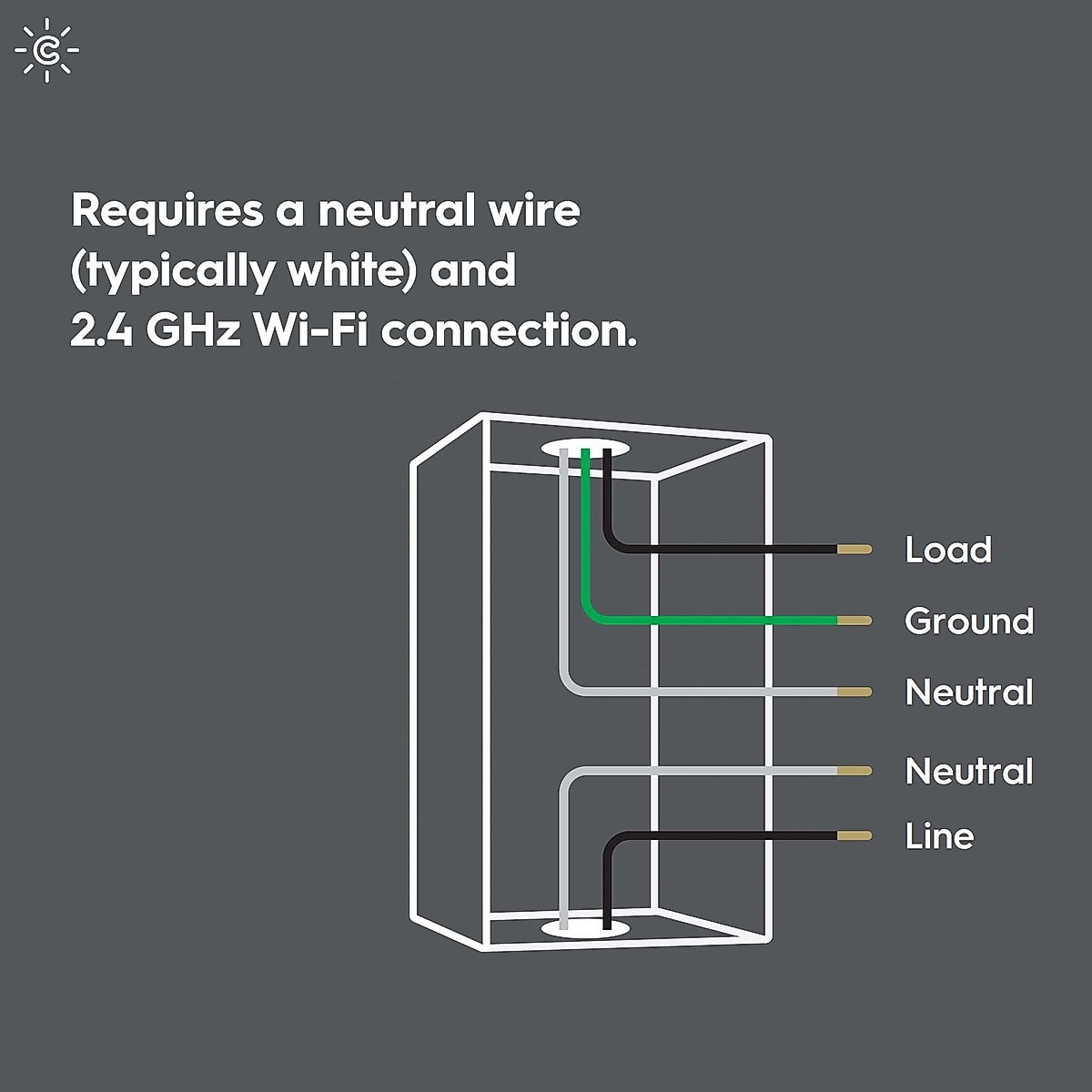 GE CYNC Smart Light Switch, Paddle Style, Neutral Wire Required, Bluetooth and 2.4 GHz Wi-Fi 4-Wire Switch, Works with Alexa and Google (1 Pack)