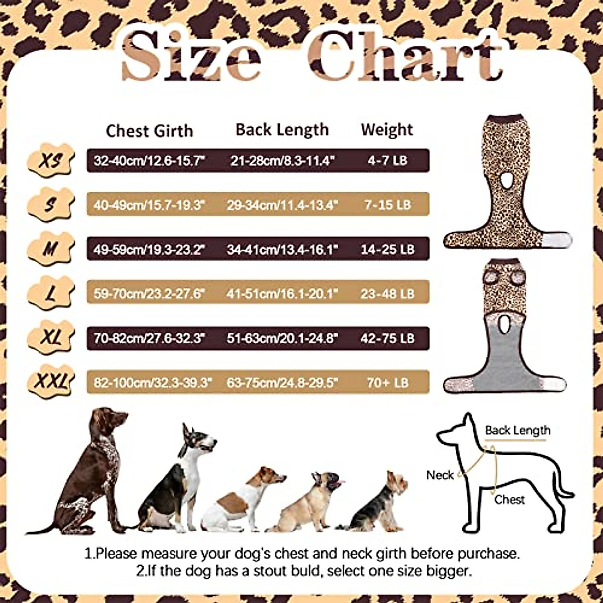 Kuoser Dog Surgery Recovery Suit, Recovery Suit for Female Male Dogs, Dog Onesie After Surgey Spay Neuter, Anti-Licking Pet Surgical Recovery Snugly Suit, Bodysuit for Abdominal Wounds Skin Disease