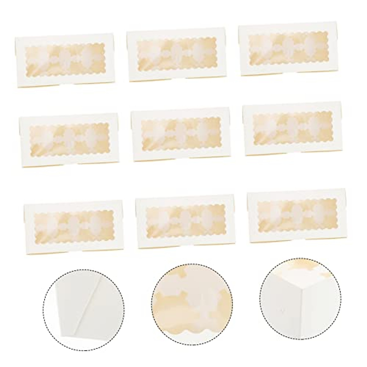 UPKOCH 10pcs Boxes Cake Muffin Box Disposable Food Containers Clear Cake Box Mini Cake Boxes Paperboard Paper Gift Boxes Paper Cookie Boxes Pastry Packaging Box Cake Container Cupcake Box