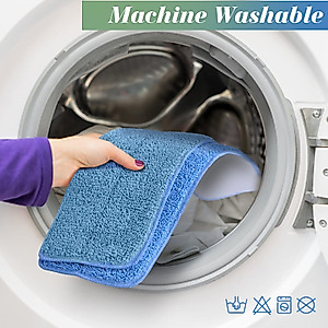 Bonpally 18" Microfiber Mop Floor Cleaning System, Flat Mop for Hardwood Floors, Professional Commercial Mop, Wet and Dust Mop with Extendable Handle, 4 Reusable Mop Pads, Household Cleaning Tools