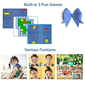 Wennzy 1080P Kids Digital Camera Mini Video Camera for Kids 40MP 2.4 Inch IPS Screen 180° Rotatable Lens Cute Photo Frames Fun Games with Neck Strap Mini Desktop 32GB