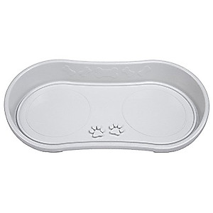 PETMAKER Pet Food Mat – Non-Skid Placemat with Raised Edge for Dog or Cat Food and Water Bowls to Prevent Spills and Messes During Feeding, Pet Supplies