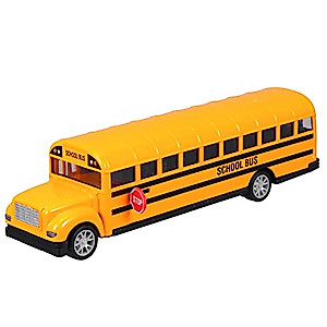 NUOBESTY New York City School Bus Bus Model Toy, Die Cast Pull Back Vehicles Cars 8. 46In Educational Toy for Kids US School Bus Model