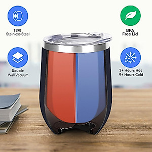 silichee 12 Oz Stainless Steel Tumbler Stanley Cup with Lid Vintage Label Reindeer Print Tshirts Insulated Tumblers Vacuum Coffee Mugs for Cold and Hot Drinks,Coffee,Wine