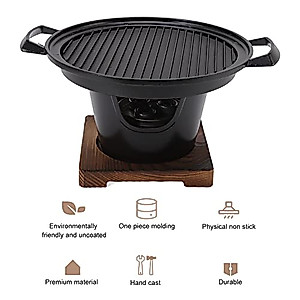 VBESTLIFE Small Tabletop Grill, Portable Charcoal Grill, Prevent Sticking, Smokeless Charcoal Grill for Indoor, Home BBQ Grill, Practical