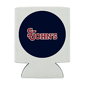 St. John's University Secondary Logo Can Cooler - Drink Sleeve Hugger Collapsible Insulator - Beverage Insulated Holder