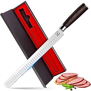 imarku Brisket Knife Carving Knife Slicing Knife Meat Knife 12 Inch, German Ultra Sharp Carving Knife for Meat Brisket Slicing Knife, Long BBQ Knife Gift Box
