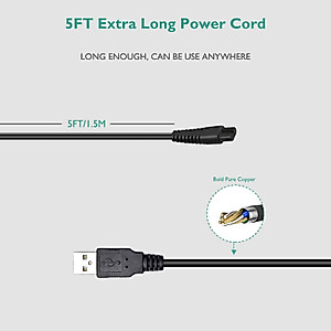 Lnauy for Nicwell Water Flosser Charger, Power Cord Compatible with Nicwell F5025 COSLUS F5020E Oralfree Cordless Portable Water Dental Flosser Replacement Power Supply Adapter Cable