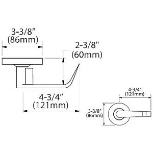 LO-LOCK HARDWARE Commercial Lever Door Lock - Heavy-Duty Locking Door Handle, ADA Door Handles, Cylindrical Lever Lock, Non-Handed Grade 2 Industrial Door Handle, 26D Satin Chrome, Entrance w/Clutch