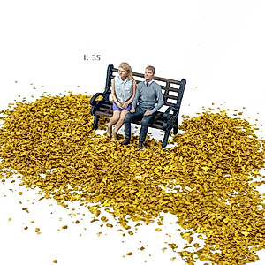 Realistic Miniature Leaves Simulation Leaves for DIY Model Railway Fairy Garden Diorama Scenery, Pack of 5