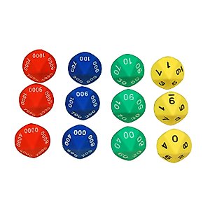 Learning Advantage 7429 Place Value Dice (Pack of 12)