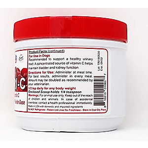 Dogzymes Cran Tri C Urinary Tract Support, Vitamin C Blend, 1418mg per Teaspoon (8 Ounce)