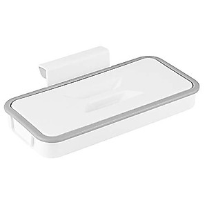 Kitchen Trash Bag Holder, White Cabinet Trash Bag Holder Portable Garbage Bag Holder Kitchen Waste Bins Holder Hanging Garbage Bag Holder for Kitchen Bedroom