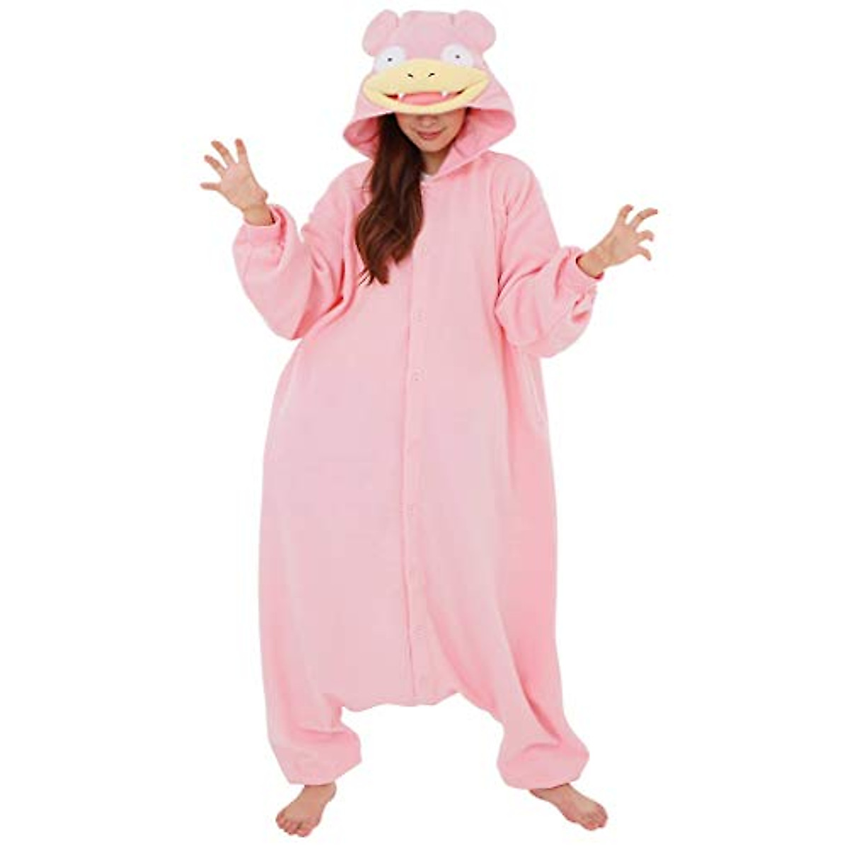 SAZAC Kigurumi - Pokemon - Slowpoke - Onesie Jumpsuit Halloween Costume