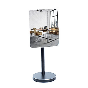 WatchYrBack Desk and Cubicle Mirror to See Behind You, Black Stand with Detachable Wide Angle Real Glass Mirror, Small & Discrete, Beautiful Design, Perfect Curvature for an exceptionally Clear View