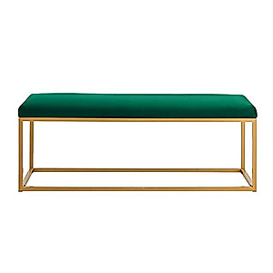 Ball & Cast Upholstered Bench, 48" W, Emerald - Frame