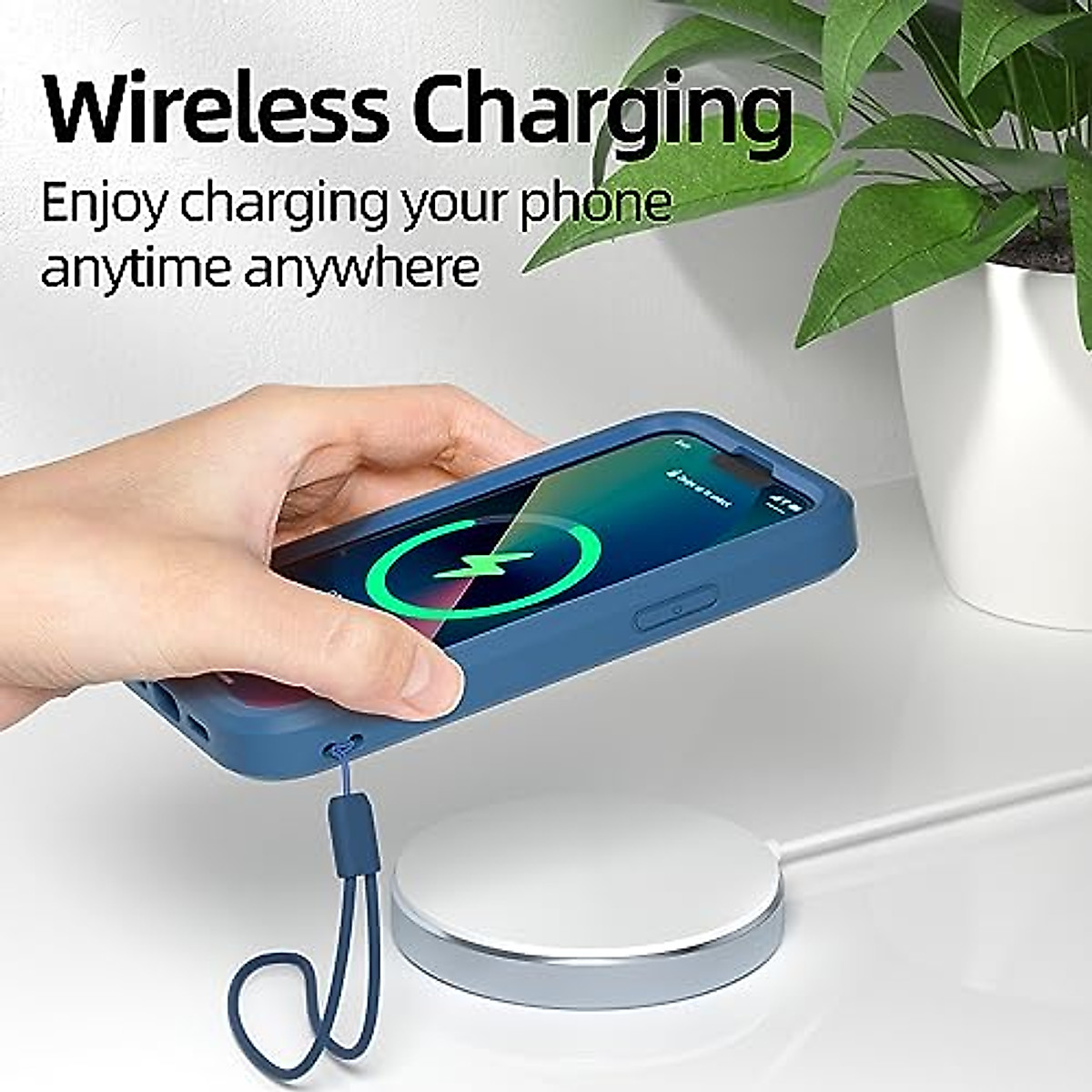 WXR for iPhone 13 Mini case/iPhone 12 Mini case,Soft Silicone Bumper & Crystal Clear Hard PC Back and Hard PC Inner,3in1 Heavy Dropproof Case for iPhone 13 Mini/iPhone 12 Mini 5.4 inch. (Blue)