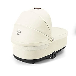 Cybex Balios Cot S Lux Baby Bassinet - Integrated Easy-Carry Handle, Sun Canopy & Spacious, Cozy Interior, Compatible with Cybex Balios S Lux Stroller, Seashell Beige