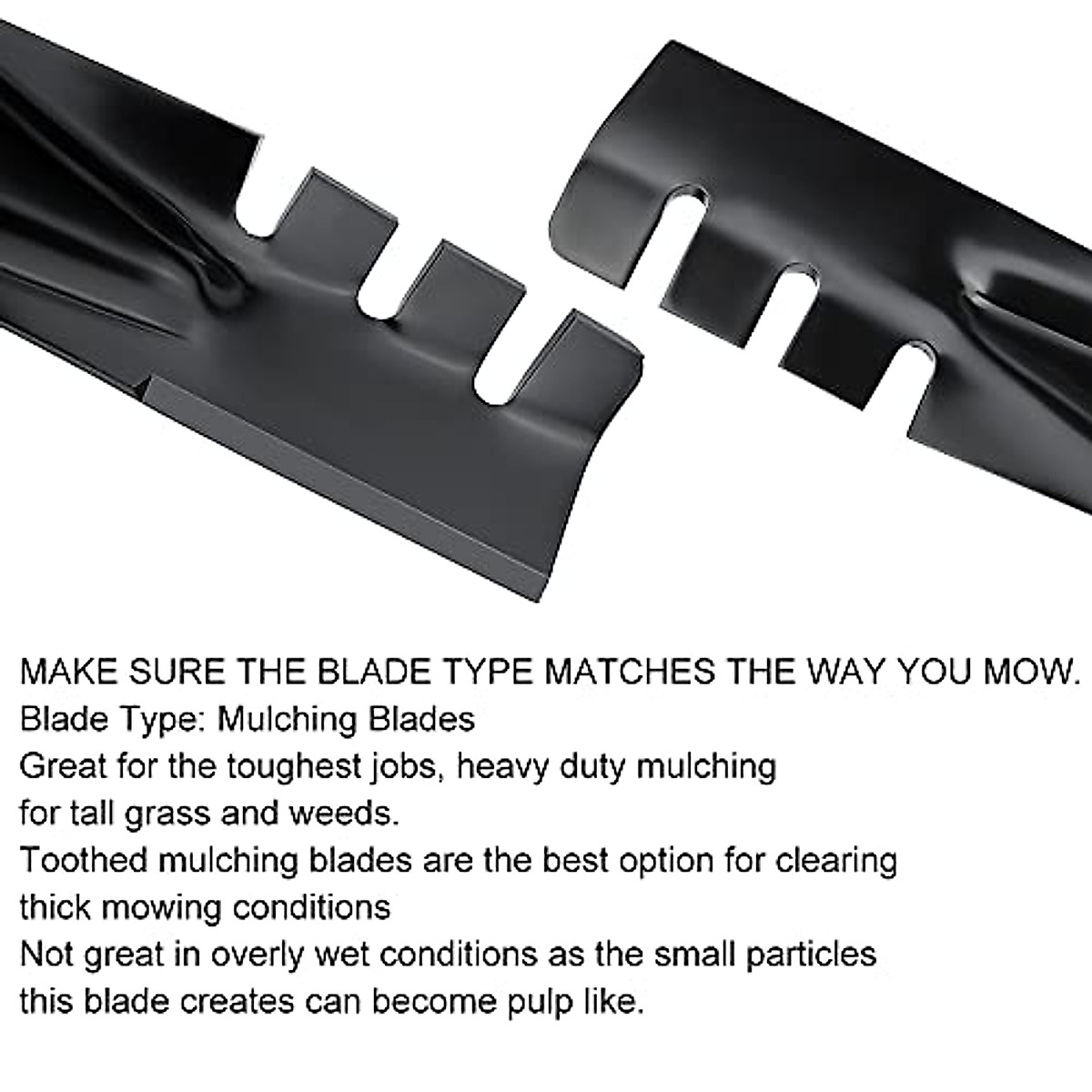 Grasscool 42 Inch Mower Mulching Blades for Troy Bilt Mustang Pony Bronco Cub Cadet 42'' XT1 XT2 LT42 LTX1040 RZT-L42 Lawn Mower Replace 942-0616 742-0616 942-04126 942-04308-X