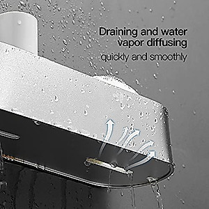 FINECHI Shower Caddy Shower Shelf for Bathroom Hanging Shower Caddy Rustproof No Drilling Adhesive Wall Mounted Bathroom Storage Shower Organizer Shampoo Holder (Brushed Nickel)