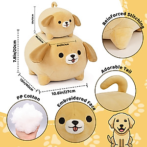 Leokawin Dog Plush Pillow,15Inch Cute Big Dogs Stuffed Animal Toy,Soft Sleep Hugging Pillow,Dog Plushies Doll Toy Gift for Kids Girlfriend Boys