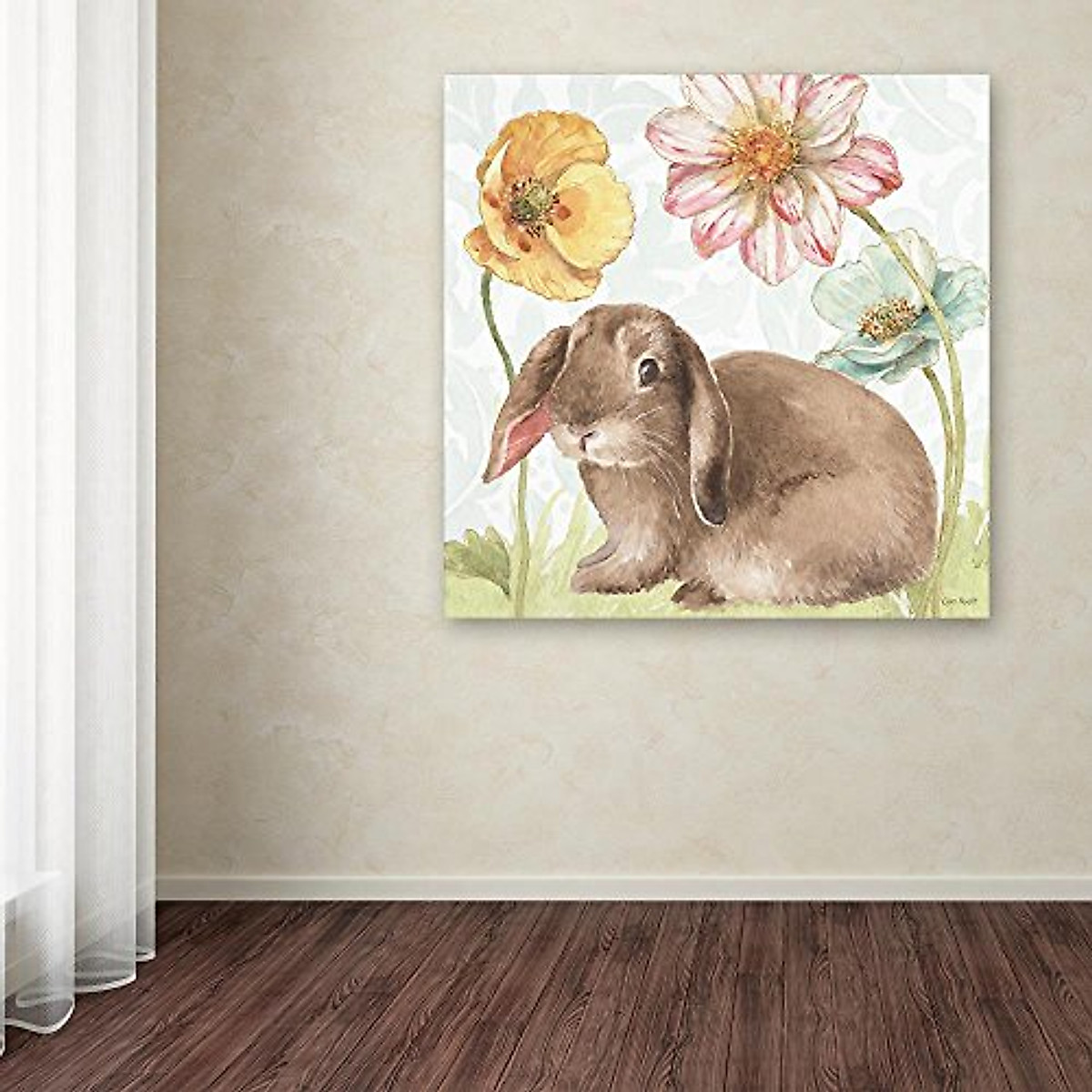 Spring Softies Bunnies III by Lisa Audit, 24x24-Inch Canvas Wall Art