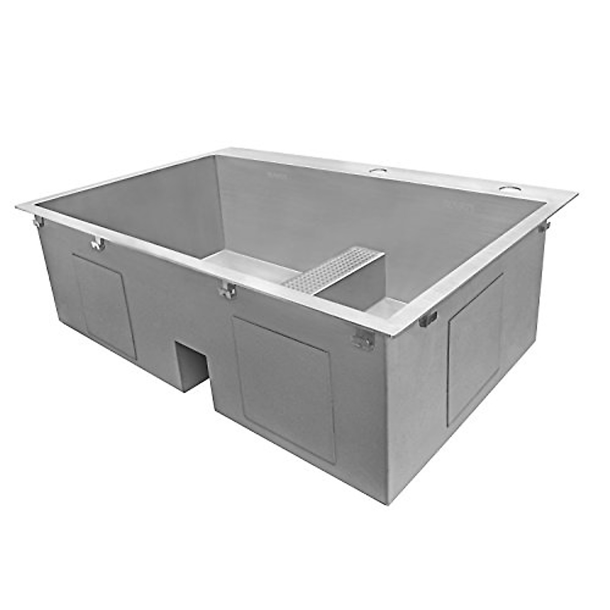 Ruvati 33-inch Drop-in Low Platform-Divide Zero Radius 60/40 Double Bowl 16 Gauge Topmount Kitchen Sink - RVH8059