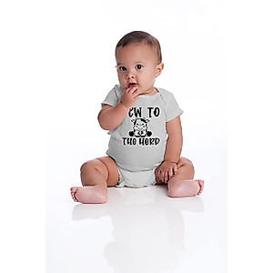 Belle Homie New To The Herd - Funny Baby Essentials Bodysuit - Cute Baby Girl Clothes Newborn Boy Outfit (Newborn, Sports Grey)