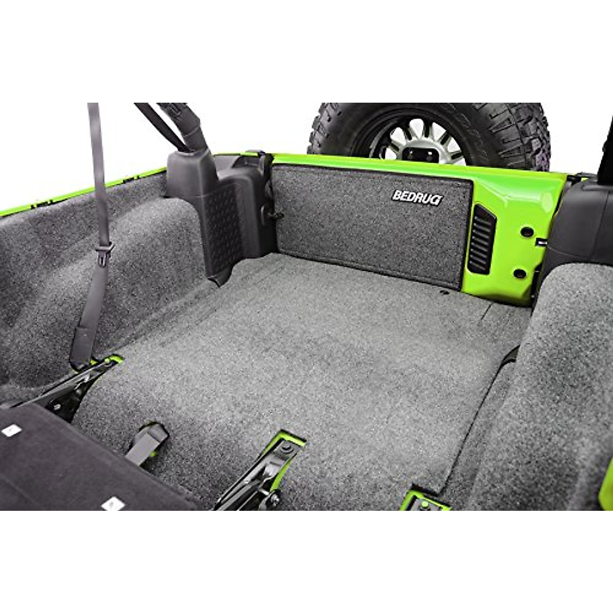Bedrug - Jeep Cargo Kit | 2011 - 2018 Jeep Wrangler UNLTD JK 4 Door, Cargo Liner w/ Tailgate & Tub Liner | Grey - 5 pc. | BRJK11R4
