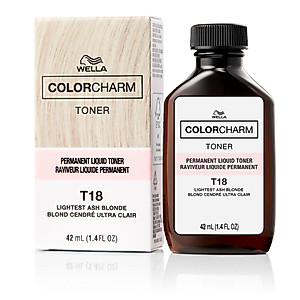 COLORCHARM Permanent Liquid Toners| Neutralize Brass| Free of Parabens| Vegan| T18 Lightest Ash Blonde| 1.4 Fl Oz