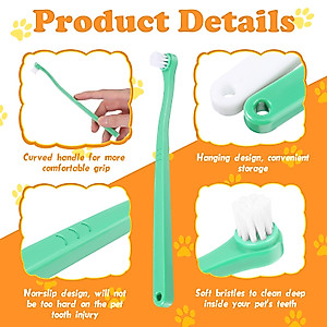 Yinder 12 Pcs Cat Toothbrush Small Dog Toothbrush Mini Head Soft Bristles Dog Tooth Brush Gentle Pet Toothbrush Long Handle Tooth Brush for Puppy Cats Large and Small Dog Dental Care (2 Colors)