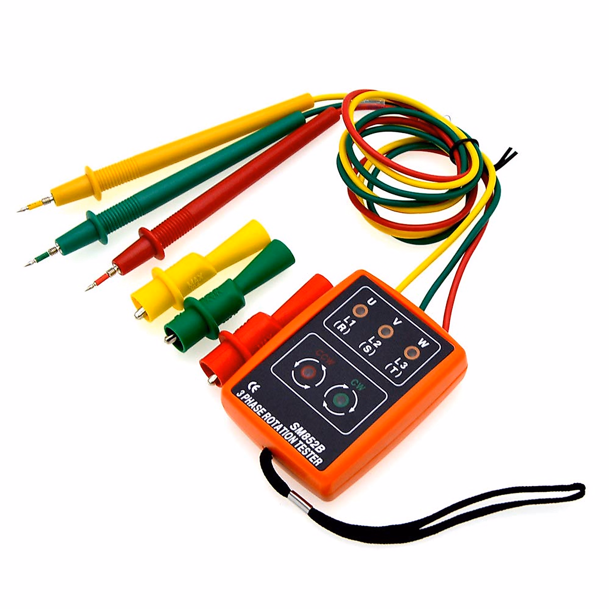 Bestdo SM 852B 3 Phase Sequence Rotation Tester LED Indicator Detector Checker Meter