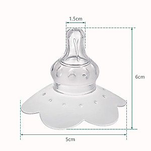 EXCEART 1 Pair Breastfeeding Nipple Shield Nipple Protector for Breastfeed with Latch Difficulties Or Flat Or Inverted Nipples