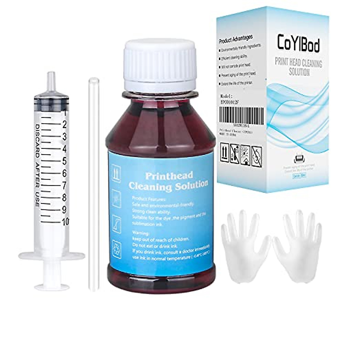 CoYlBod Sublimation Printers Printhead Cleaning Kit Compatible for Epson WF-7210 WF-7110 WF- 7720 WF-7710 WF-7620 WF-7520 WF-2510 WF-2520 XP-310 XP-314 XP-410 XP-420 XP-424 XP-434 100ml Nozzle Cleaner