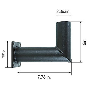 LED ENERGY PLUS - Degree Wall Mount L Shape Bracket for Slip Fit Lights (2 3/8inch), Adjustable Wall Bracket Angle, Right Angle Tenon Adapter for Wall Bracket (1 Pack)