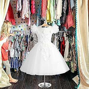 Huaerle 2 Pcs T Shirt Display Stand Adjustable Child T Shirt Display Shirt Rack Flexible Shoulder Stand Portable Clothes Hanger Clothing Hanging Rack for Garment Coat Retail Vendor