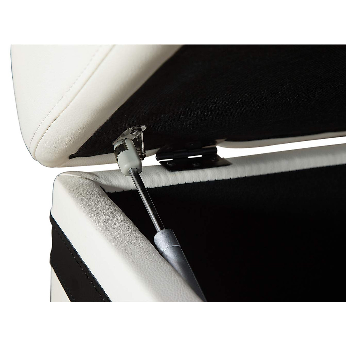 Ainehome Furniture Sectional Sofa Set, Living Room Sofa Set, Leather Sectional Sofa, Black & Ivory White Sofa Set (Right Hand Facing,#3)