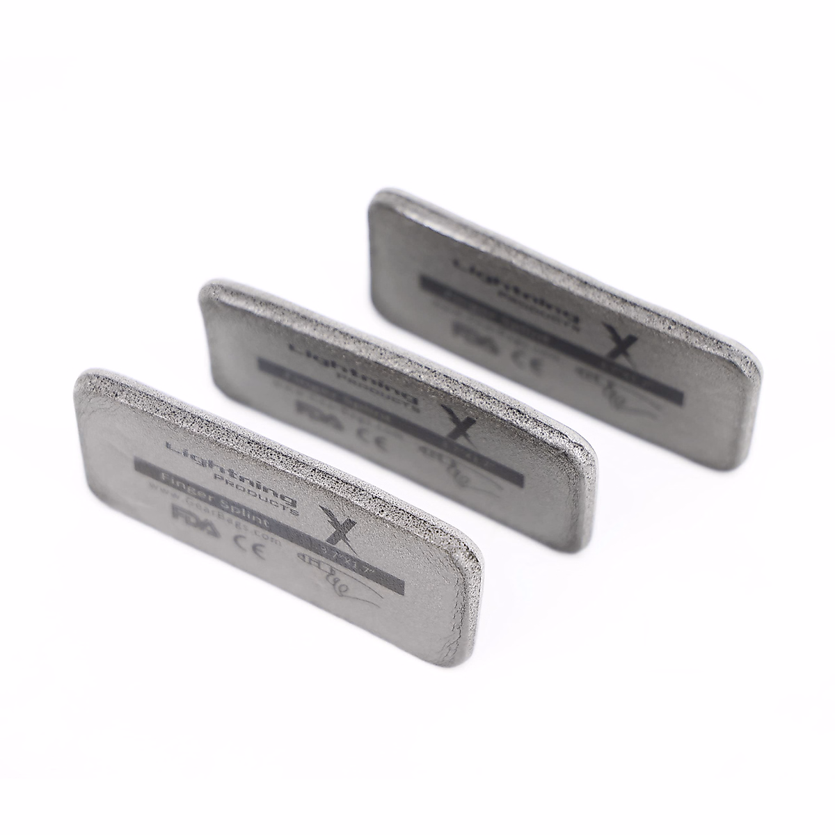 Lightning X Universal Padded Aluminum Medical Splint Kit - 36" Roll Splint + 3 Finger Splints - Tactical Black/Grey